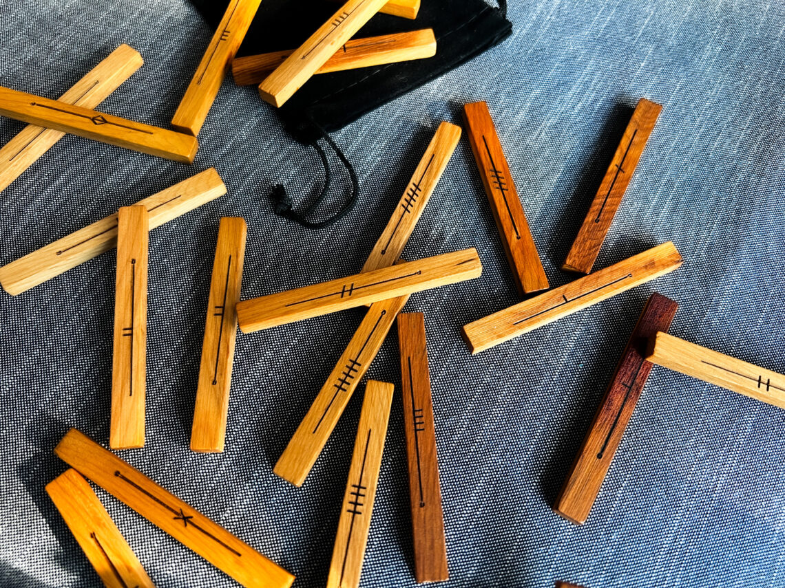 Ogham Staves in Yew wood (set with guidebook) | STAR + SPLENDOR